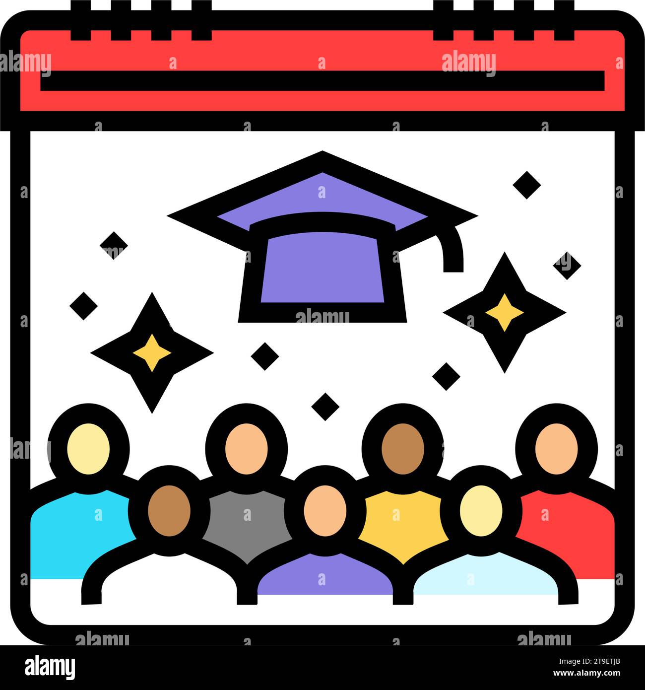campus events college teacher color icon vector illustration Stock ...