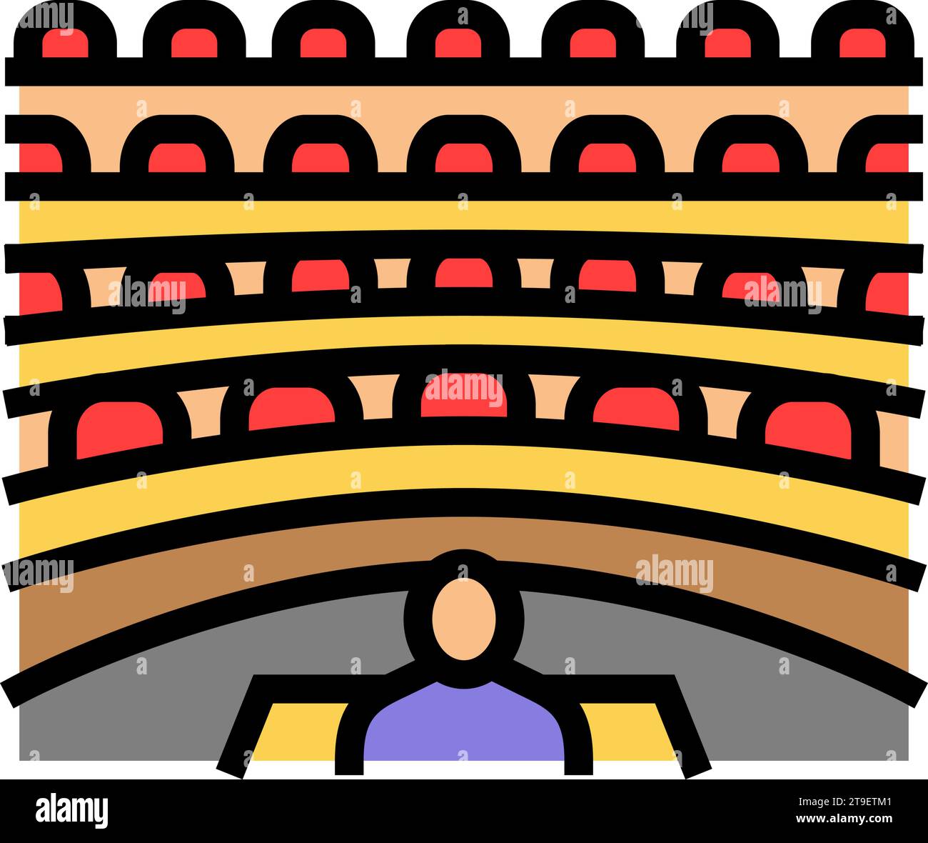 lecture hall college teacher color icon vector illustration Stock ...