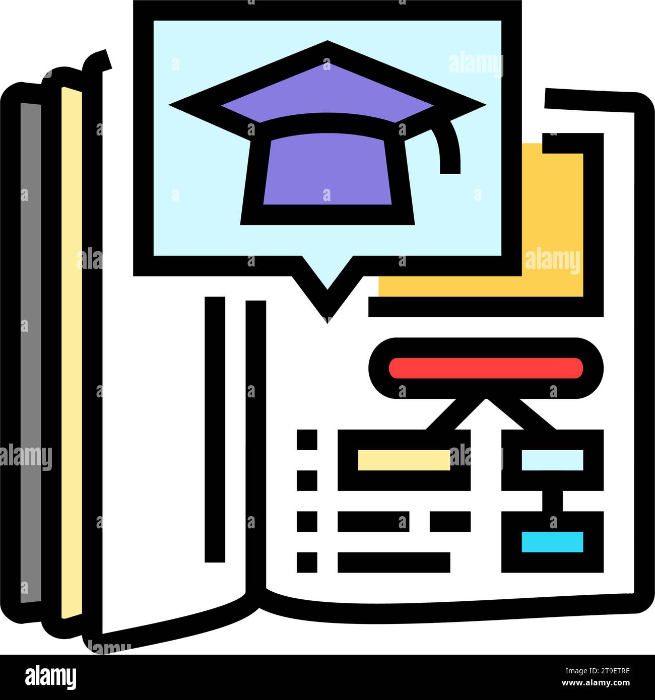curriculum planning college teacher color icon vector illustration ...