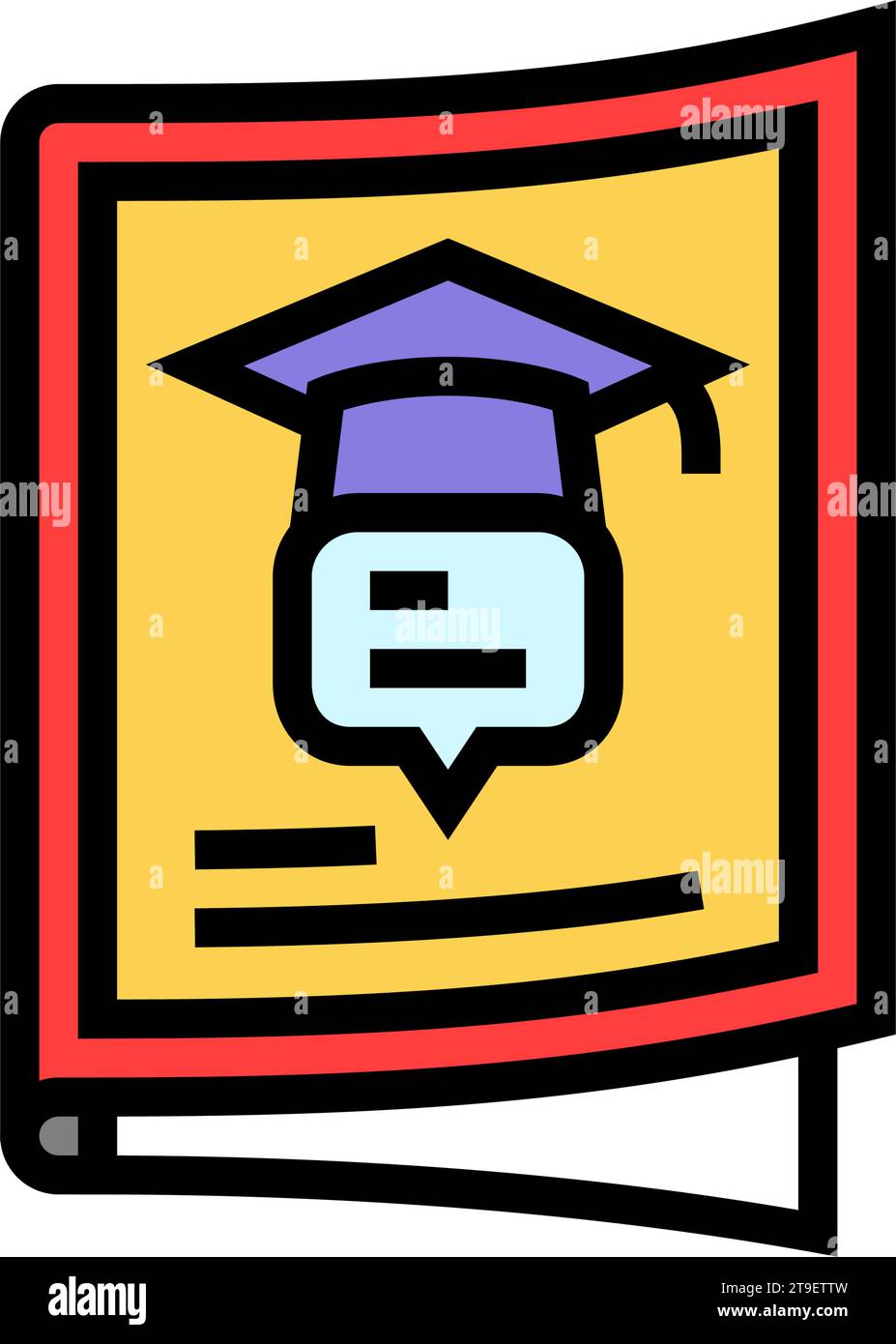 academic journal college teacher color icon vector illustration Stock ...