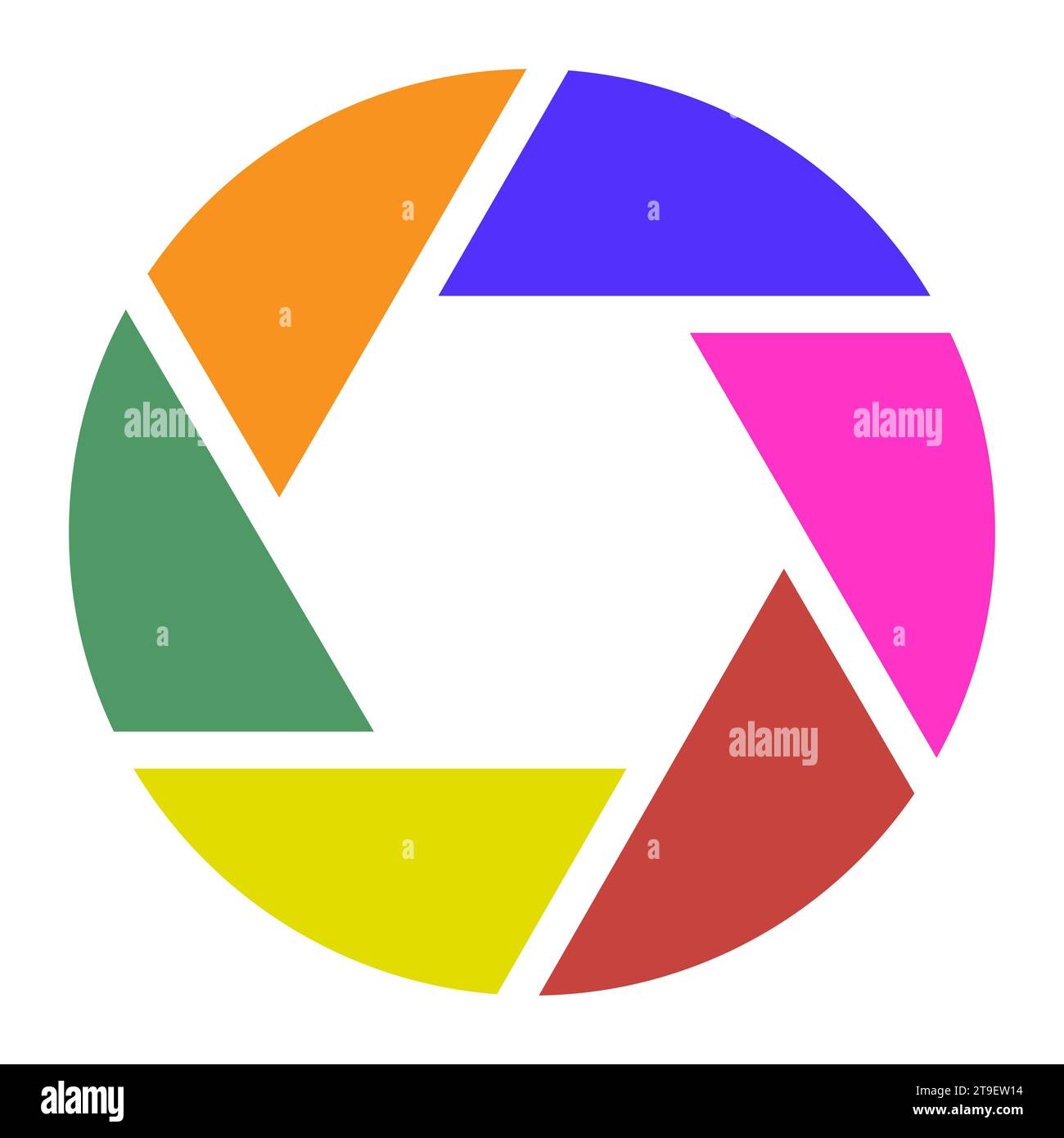 Camera shutter color icon. Vector illustration isolated on white ...