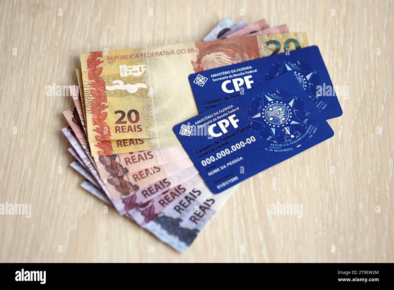 KYIV, UKRAINE - OCTOBER 31, 2023 Blue CPF card document template. The ...