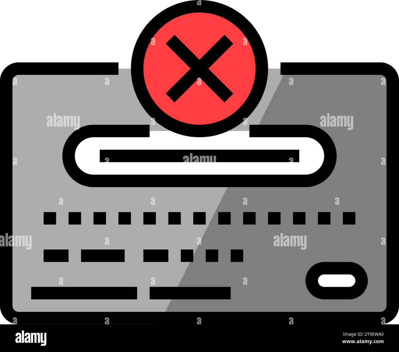 payment declined bank color icon vector illustration Stock Vector Image ...