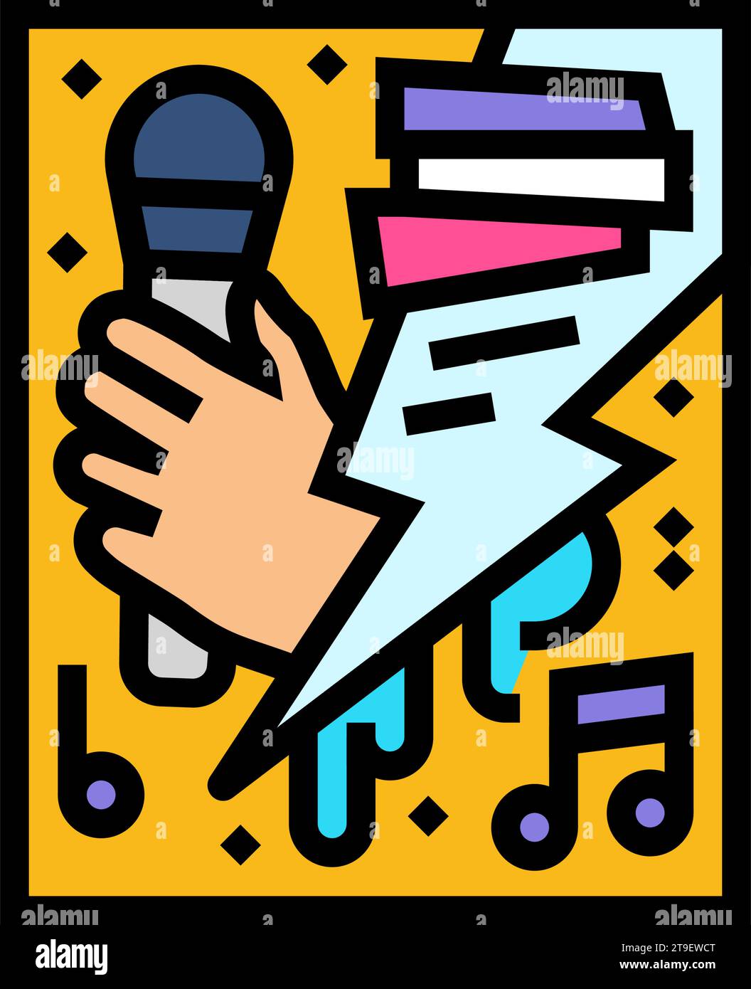 Party rap star Stock Vector Images - Alamy