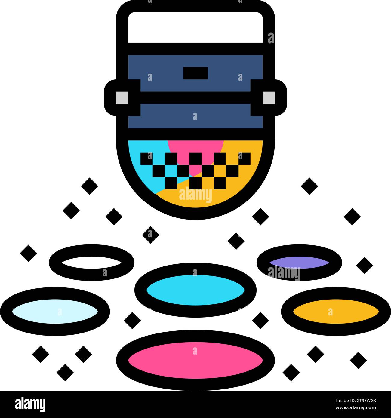 disco lights disco party color icon vector illustration Stock Vector ...