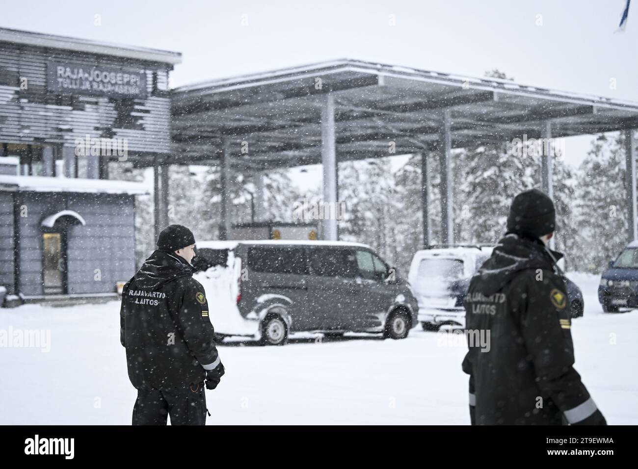Inari, Finland. 25th Nov, 2023. Finnish Border Guards and their ...