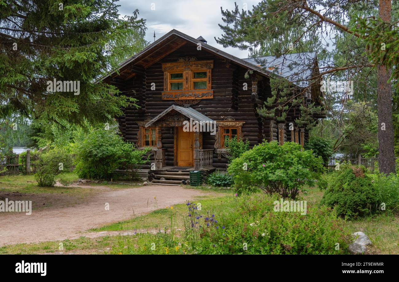 Open-air Museum, Mandrogi village on the Svir River Stock Photo - Alamy