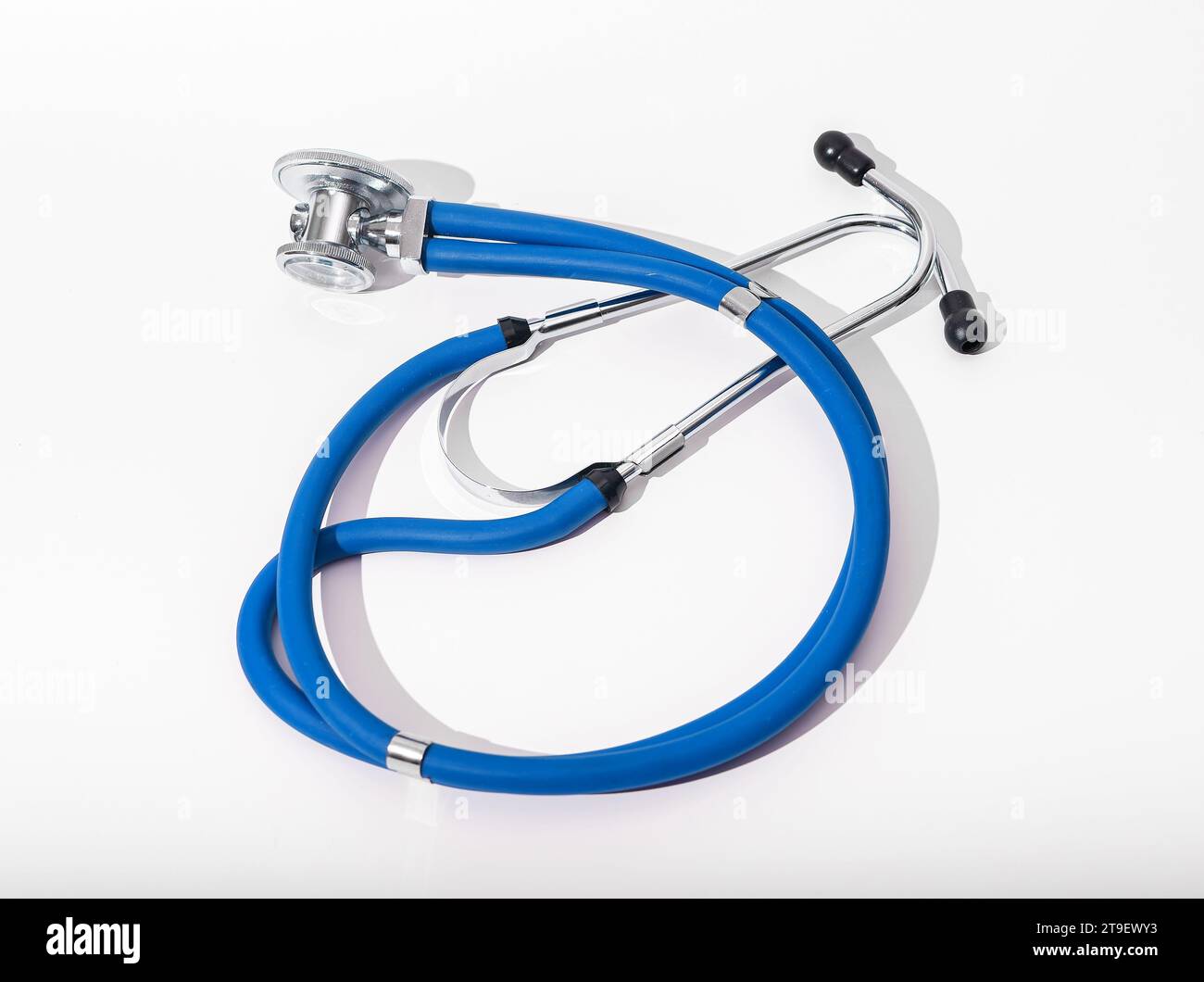 Stethoscope, twisted bent medical tool Stock Photo - Alamy