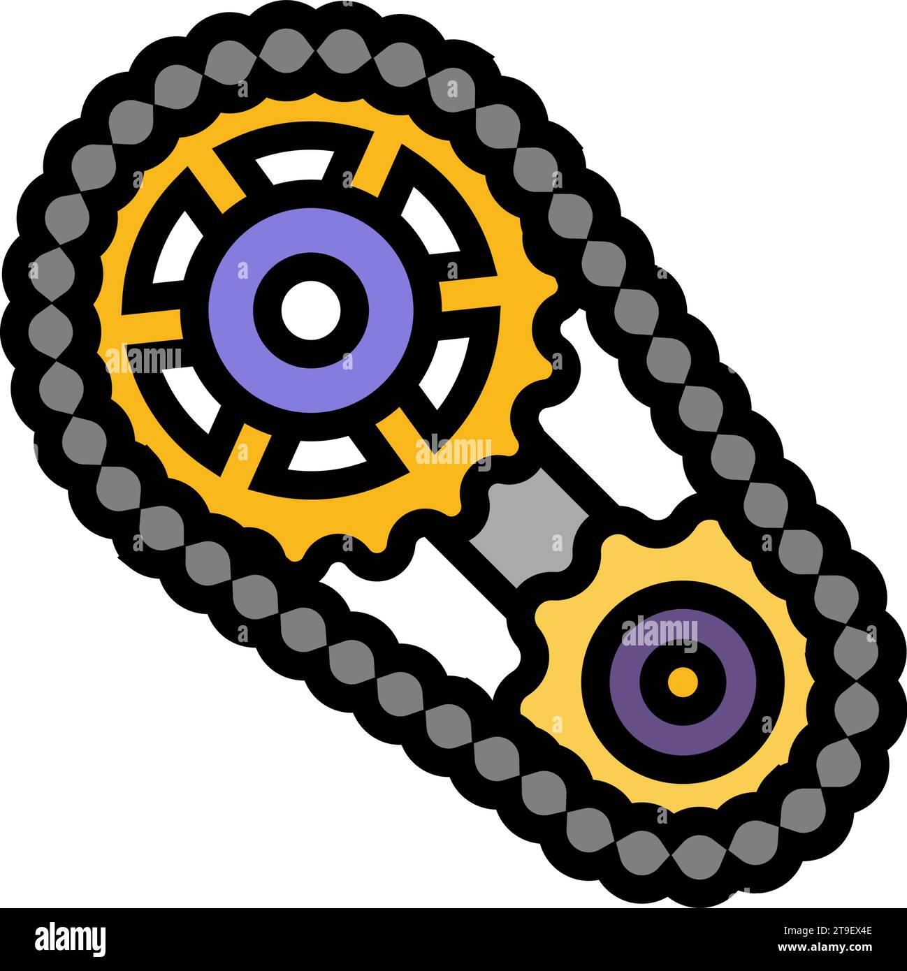 colorful gears fidget toy color icon vector illustration Stock Vector ...