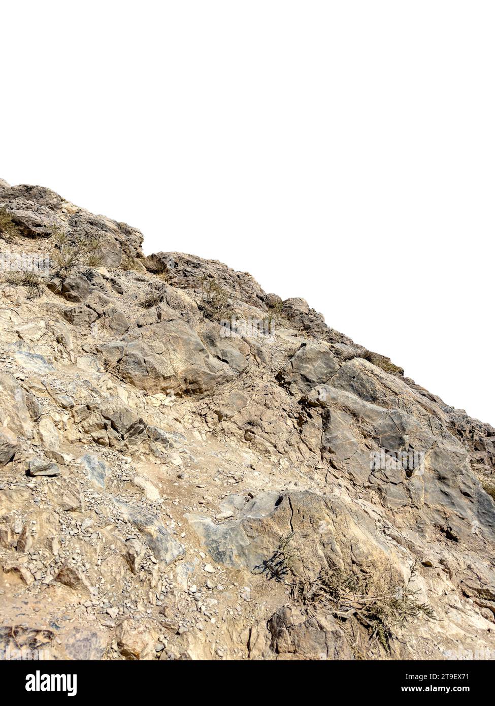 Rock cliff isolated on white background Stock Photo - Alamy