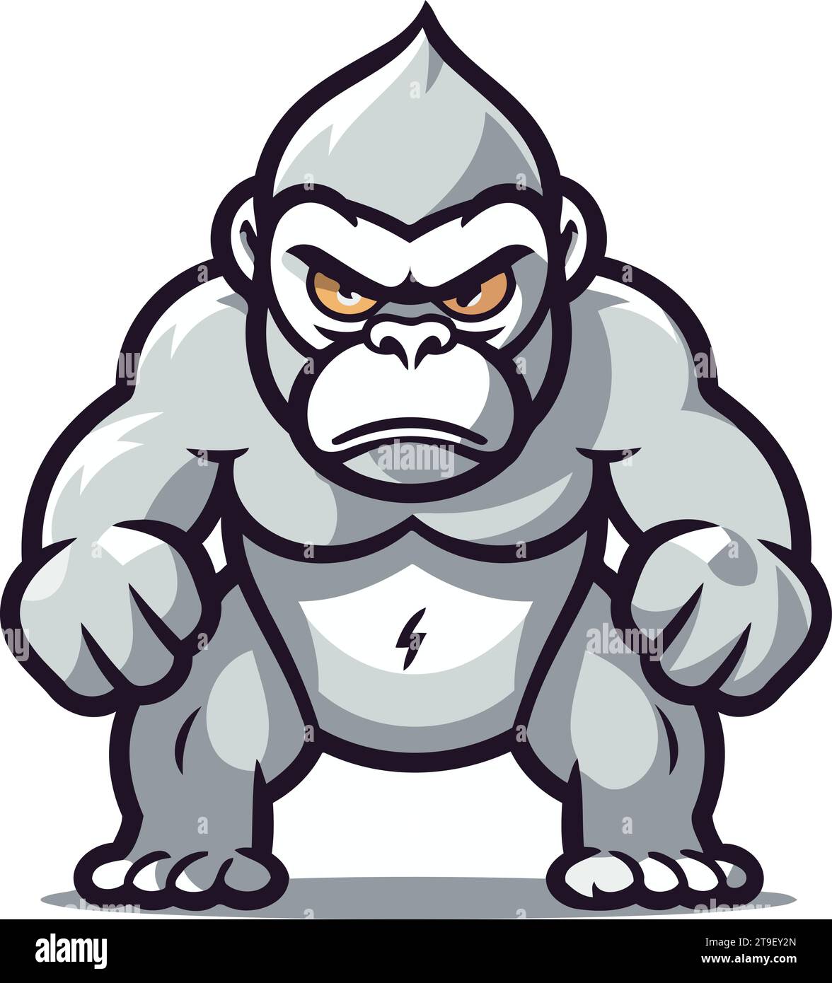Angry Gorilla Cartoon Mascot Character Vector Illustration Stock Vector