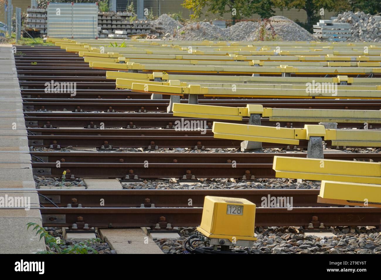 Wien, Wiener Linien, U-Bahn-Betriebsbahnhof Erdberg, Gleise und ...