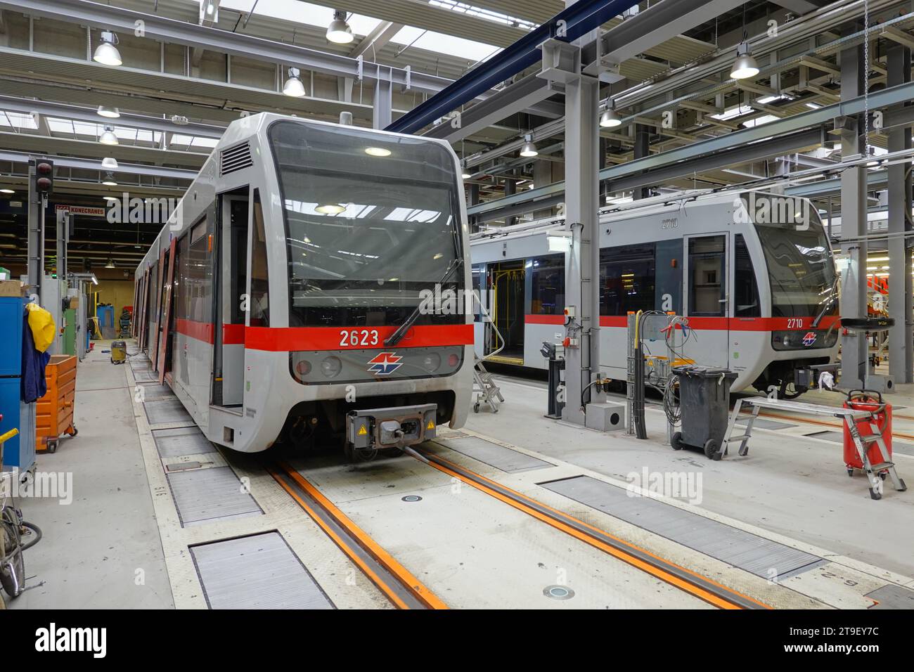 Wien, Straßenbahn-Hauptwerkstätte Simmering // Vienna, Wiener Linien ...