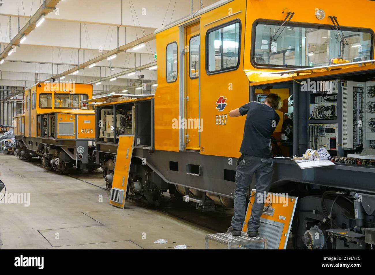 Wien, Wiener Linien, U-Bahn-Betriebsbahnhof Erdberg, Hilfslokomotiven ...