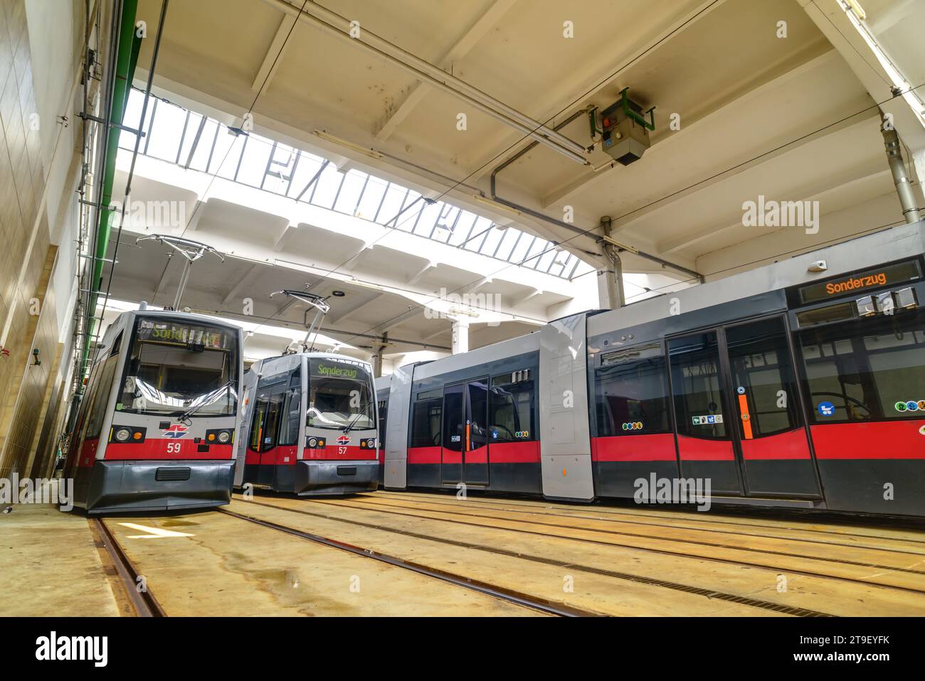Wien, Straßenbahn, Remise (Betriebshof) Hernals // Vienna, Tramway ...
