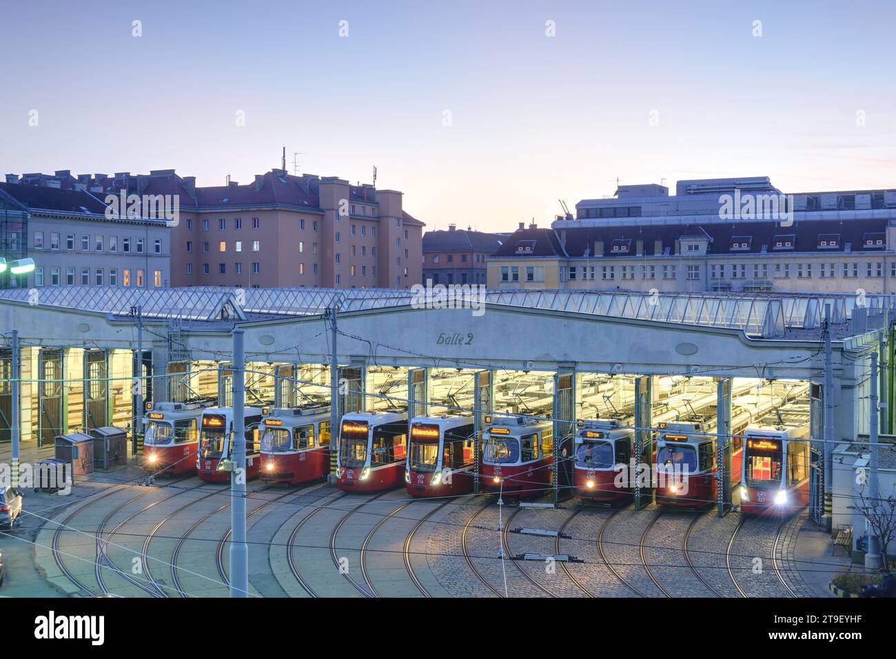 Wien,Straßenbahn Betriebsbahnhof Favoriten, verschiedene ...