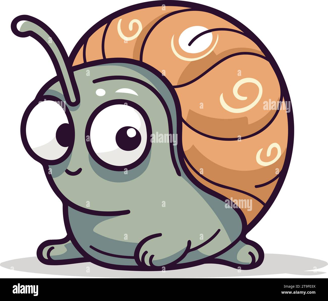 Cartoon snail Stock Vector Images - Alamy