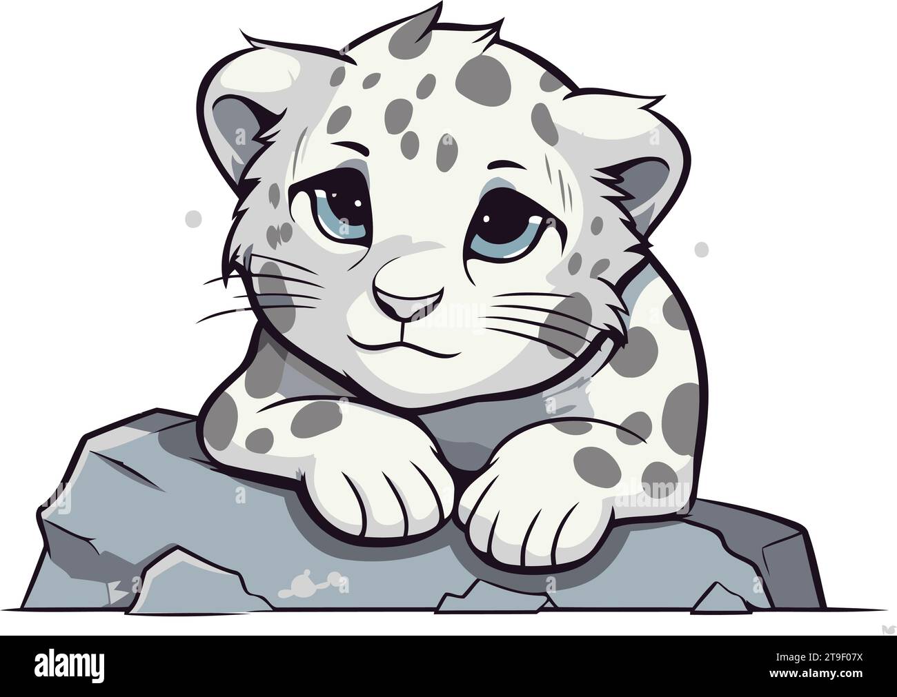 Cute snow leopard Cut Out Stock Images & Pictures - Alamy
