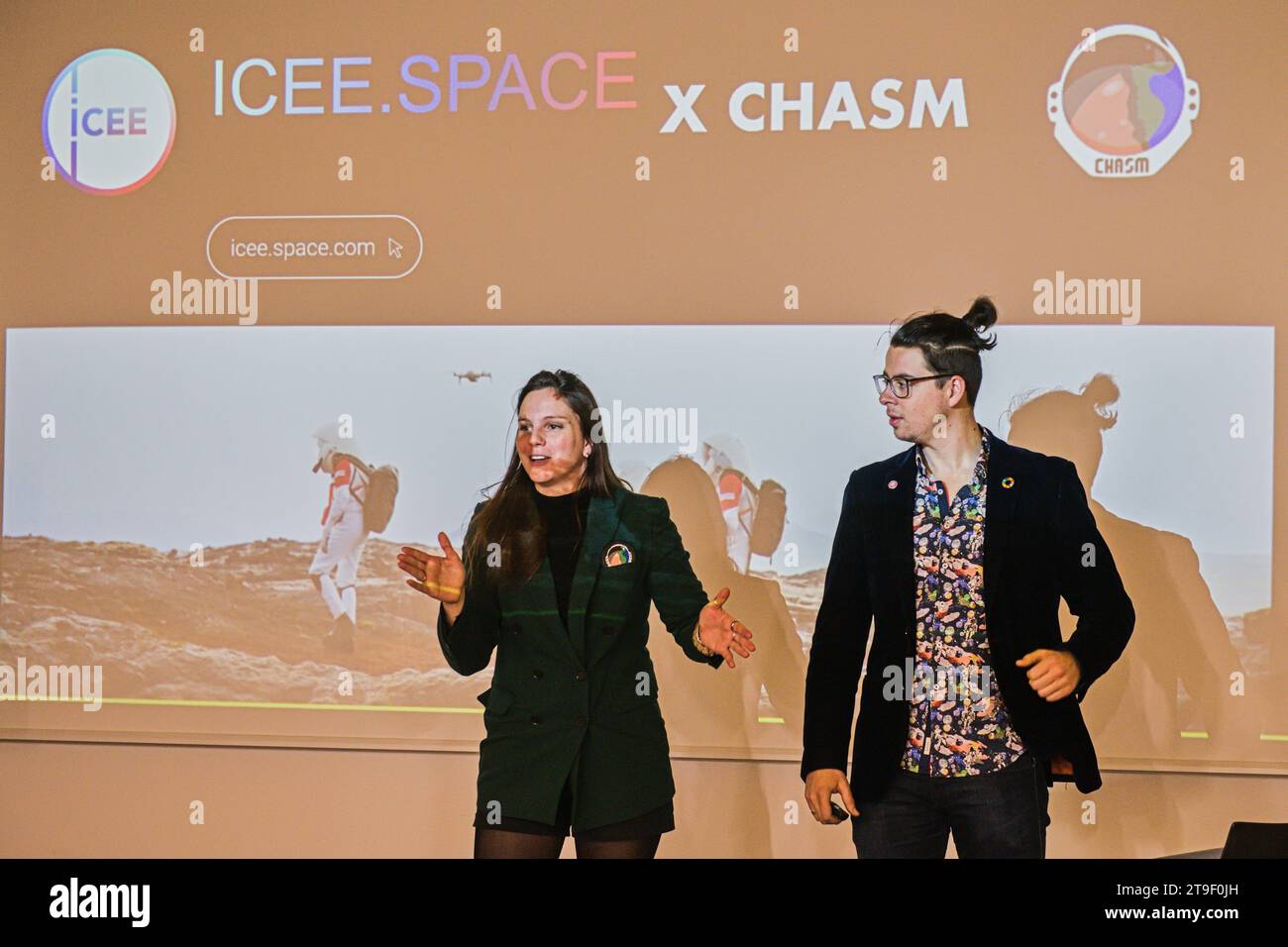 Brno, Czech Republic. 25th Nov, 2023. A workshop of analogue missions that simulate the ...