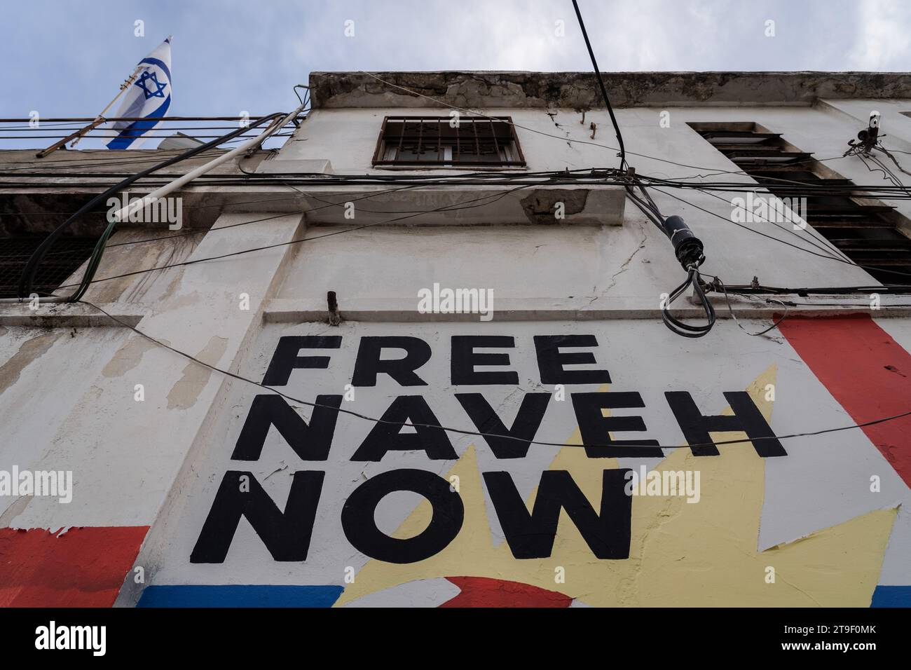 Tel Aviv, Israel. 22nd Nov, 2023. A "Free Nabeh Now" mural seen in Tel ...