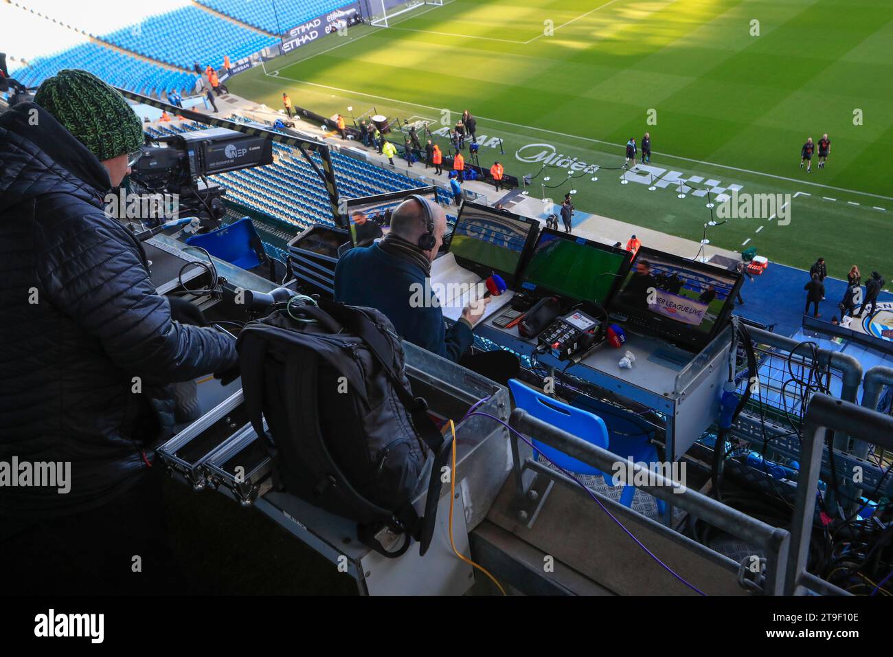 Manchester, UK. 25th Nov, 2023. Football commentators view of the ...