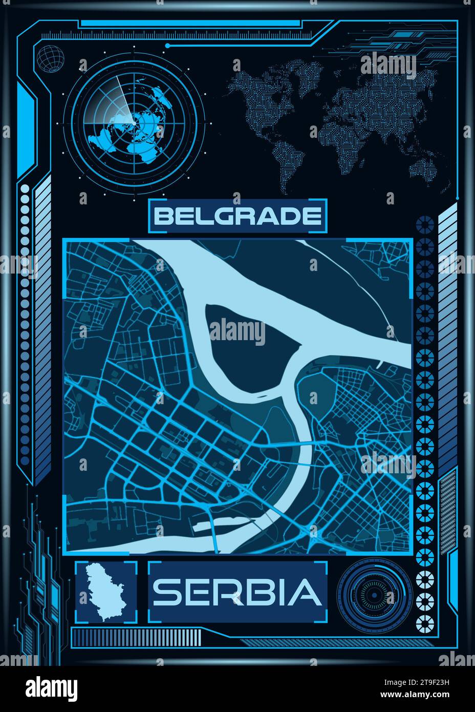 Map of belgrade hi-res stock photography and images - Alamy