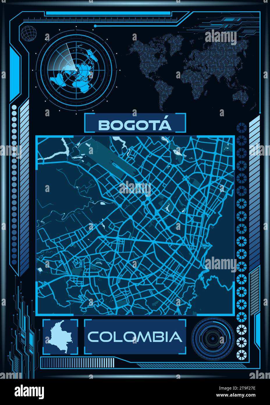 Bogota colombia city map hi-res stock photography and images - Alamy