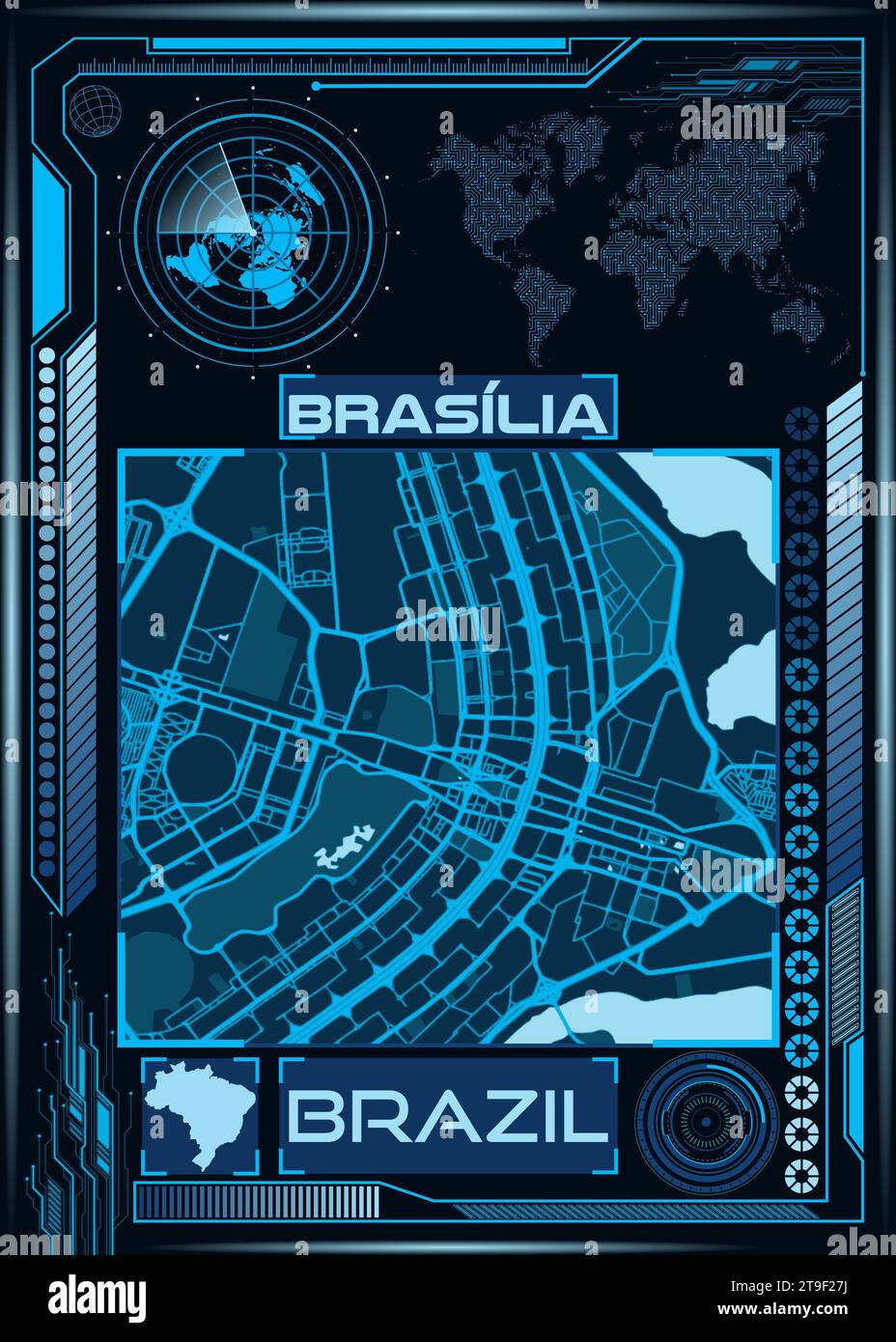 Brasilia map hi-res stock photography and images - Alamy
