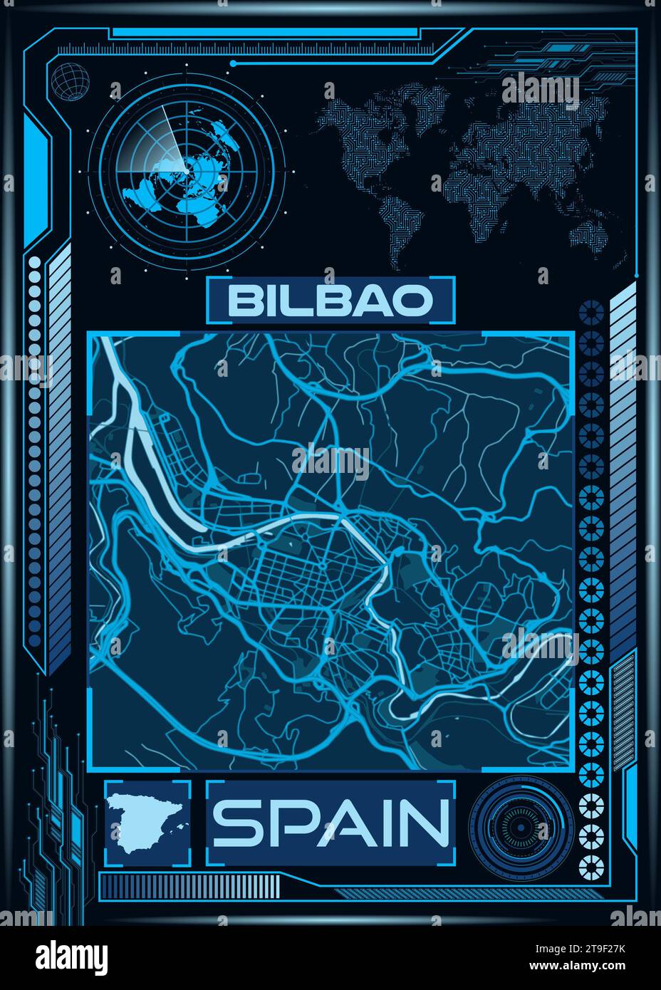 Bilbao map hi-res stock photography and images - Alamy