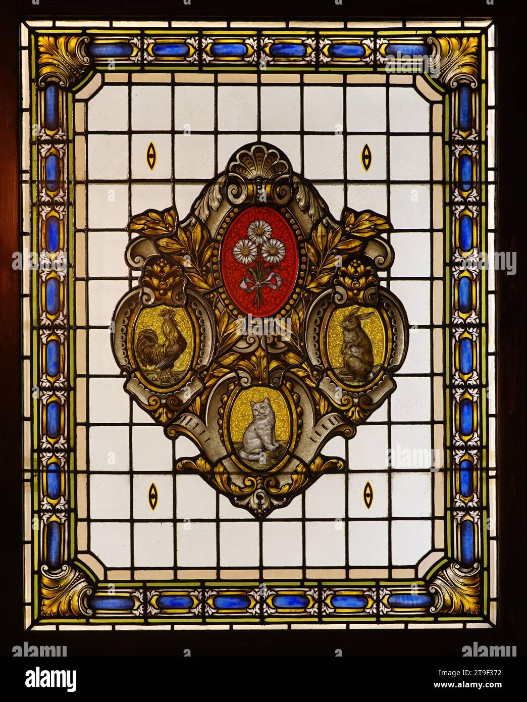 Budapest, Miksa Roth Museum, Jugendstilfenster in der Neumann Villa ...