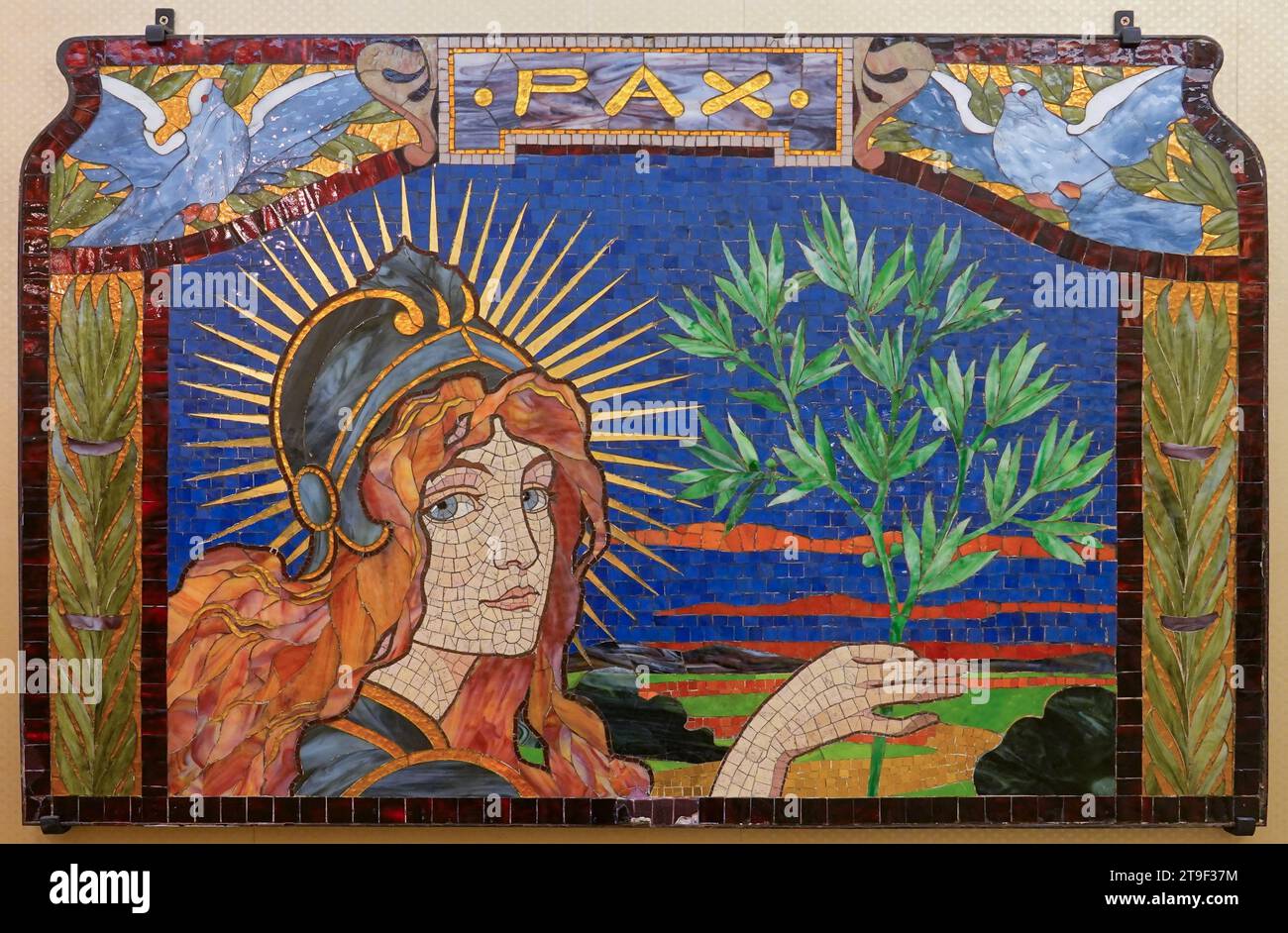 Budapest, Miksa Roth Museum, Mosaik 'PAX', Pariser Weltausstellung 1900 ...
