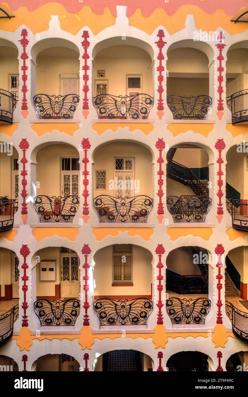 Budapest, Szenes Haus, Wohnhaus Thököly ut 46, István Nagy 1905-1906 ...