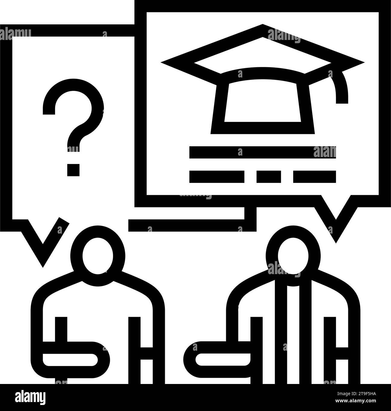 academic advising college teacher line icon vector illustration Stock ...