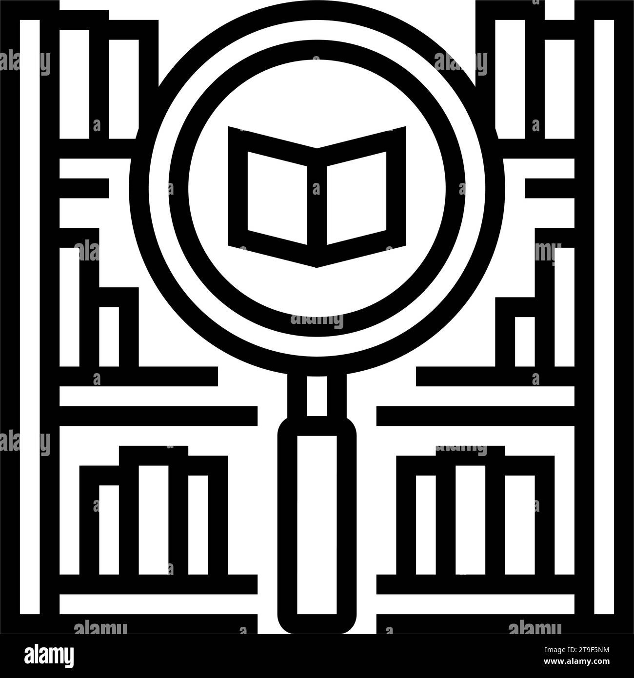 library research college teacher line icon vector illustration Stock ...