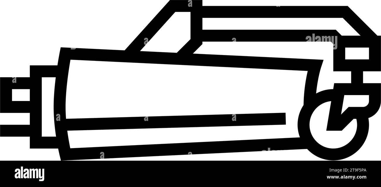 grading blade construction vehicle line icon vector illustration Stock ...