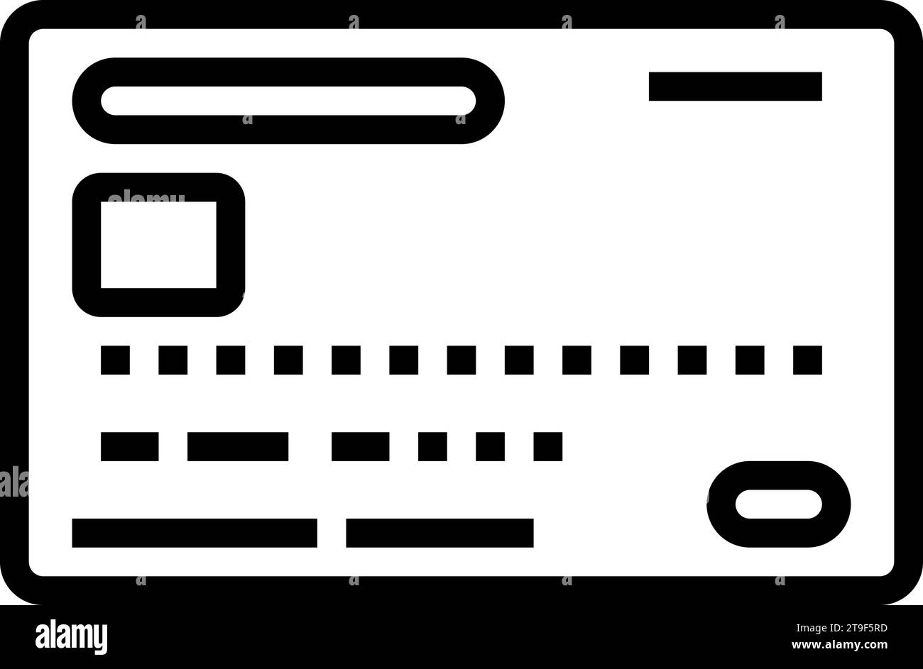 credit card front bank payment line icon vector illustration Stock ...