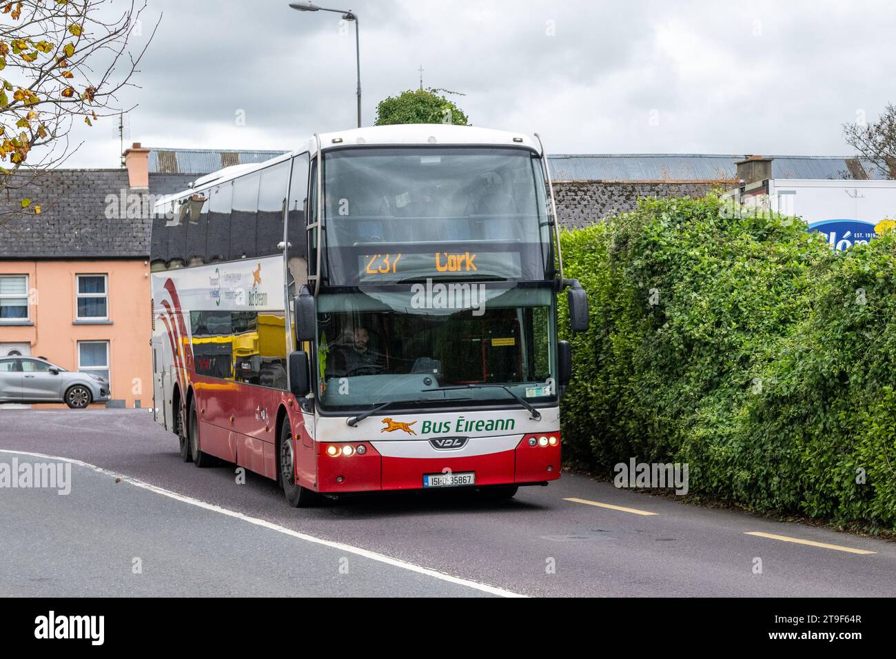 Bus Éireann double decker coach departs Clonakilty, headed for Cork ...