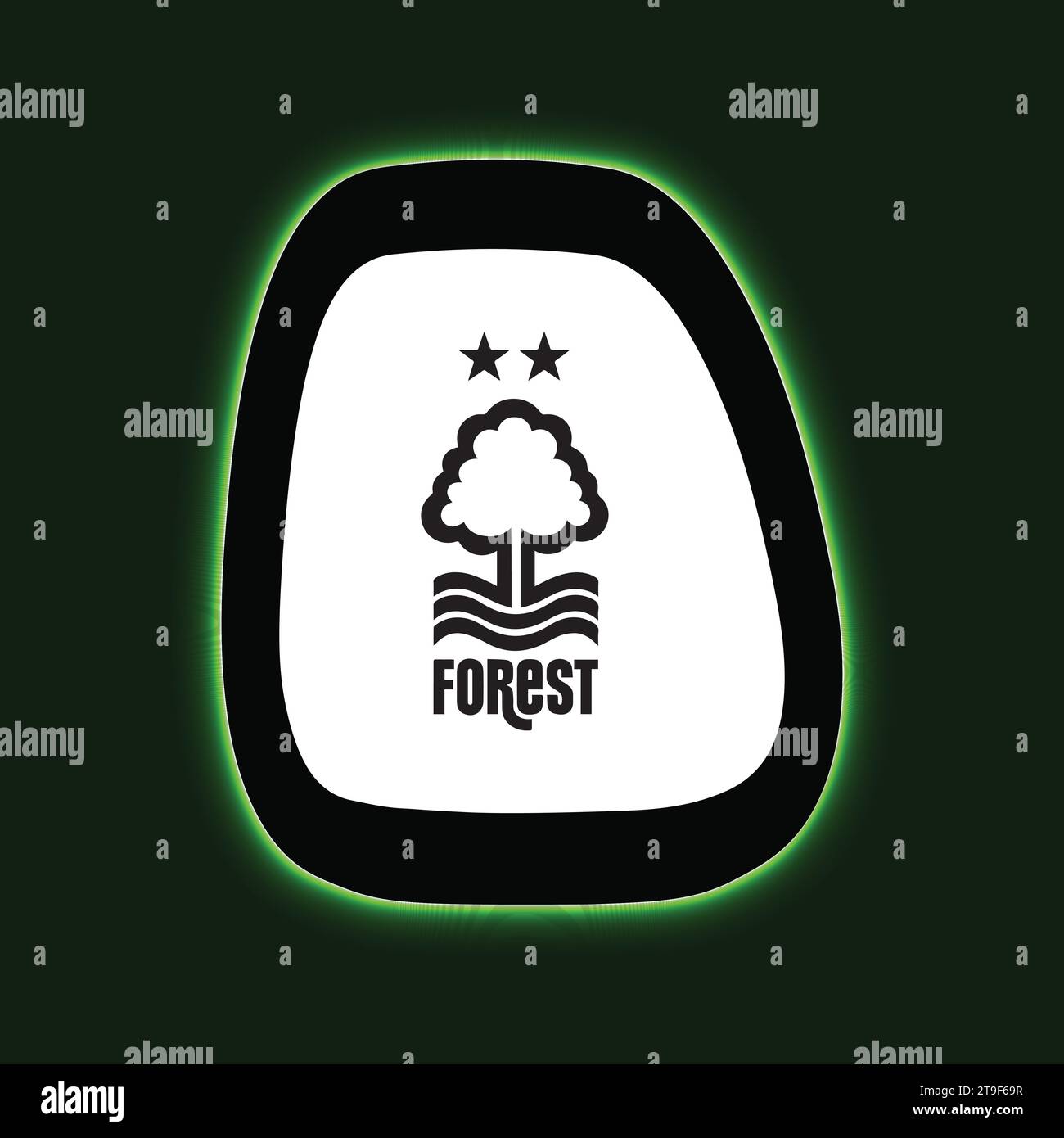 Nottingham Forest FC Logo Neon Light Board View Green Background ...
