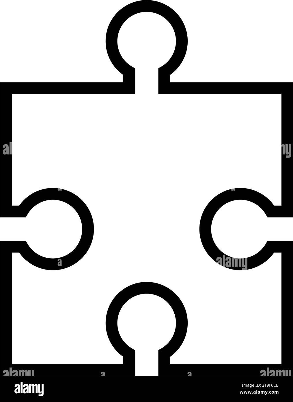 puzzle jigsaw piece line icon vector illustration Stock Vector Image ...