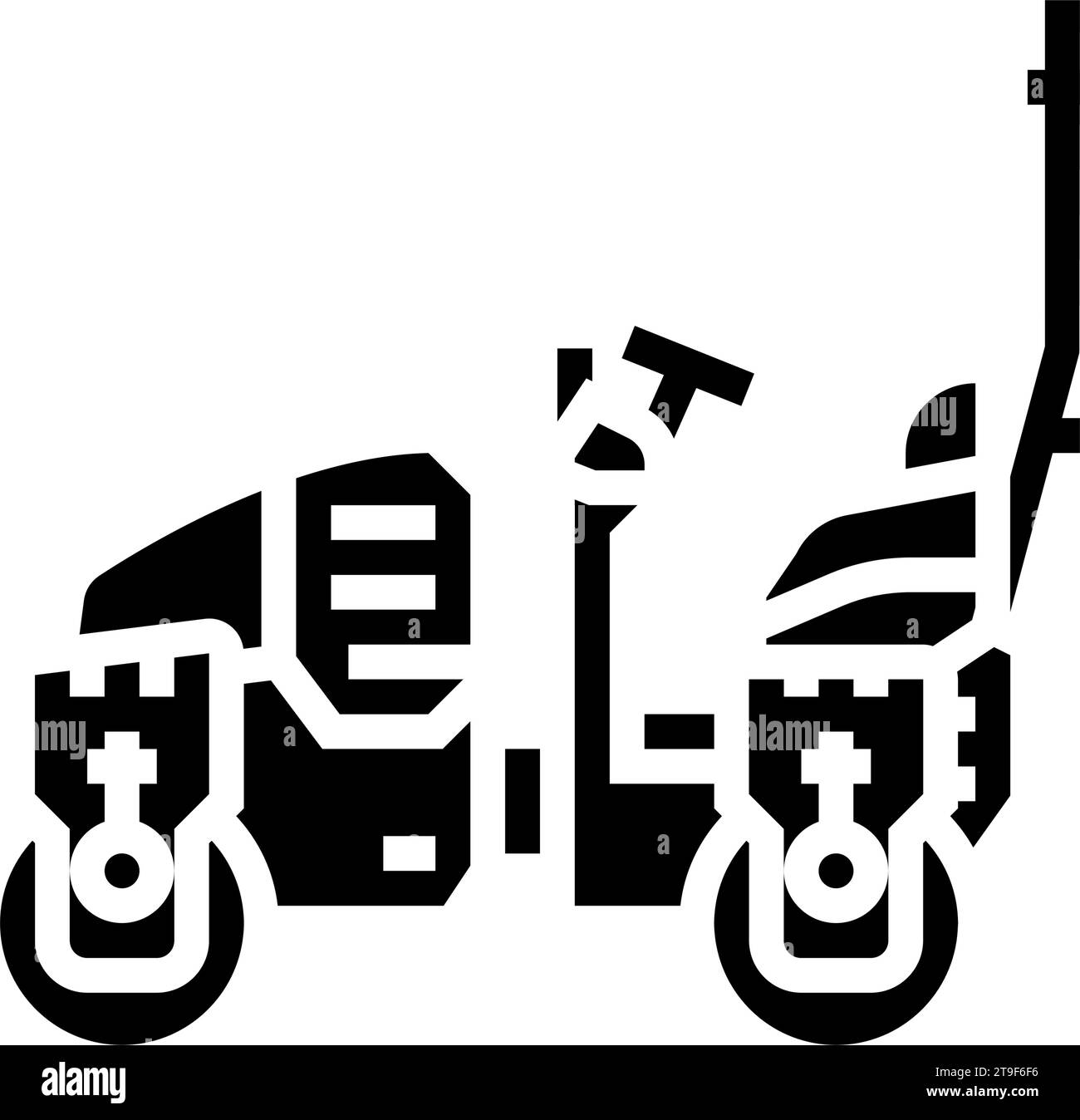 compaction roller construction vehicle glyph icon vector illustration ...