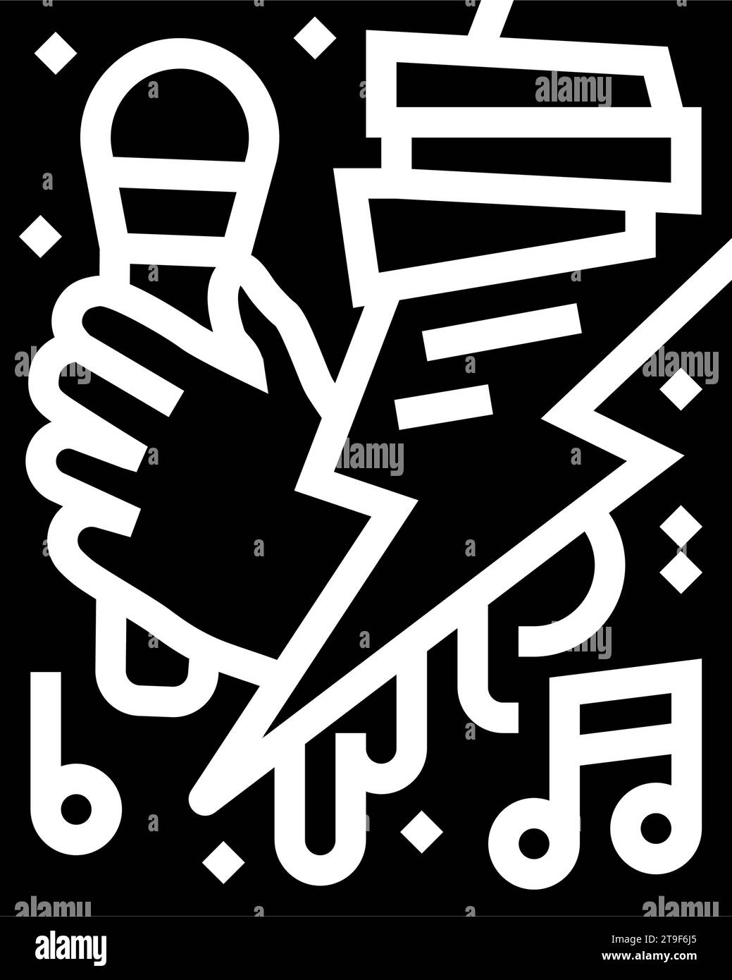 rap disco party glyph icon vector illustration Stock Vector Image & Art ...