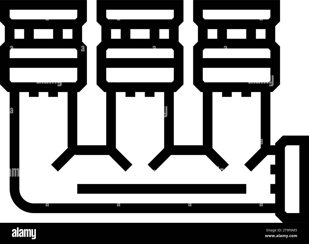 tube pipeline line icon vector illustration Stock Vector Image & Art ...