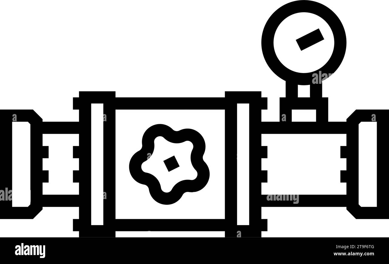 industrial pipeline line icon vector illustration Stock Vector Image ...