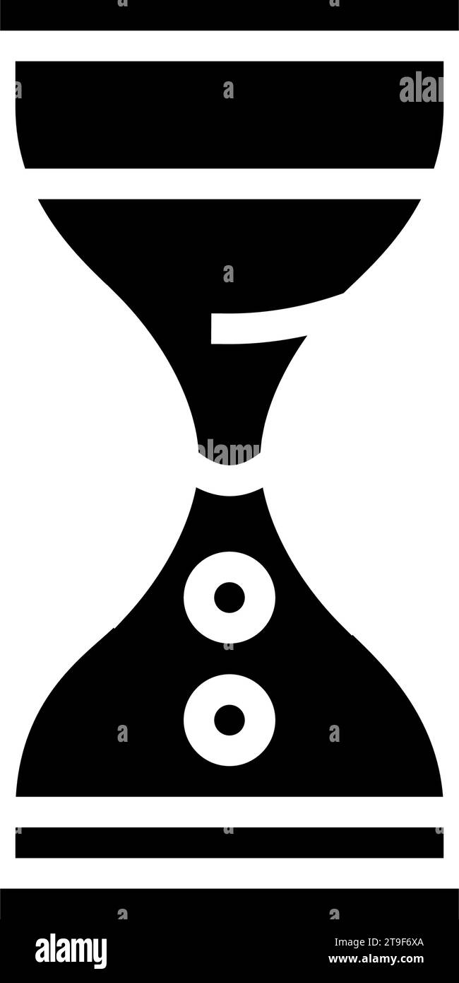 liquid timer fidget toy glyph icon vector illustration Stock Vector ...