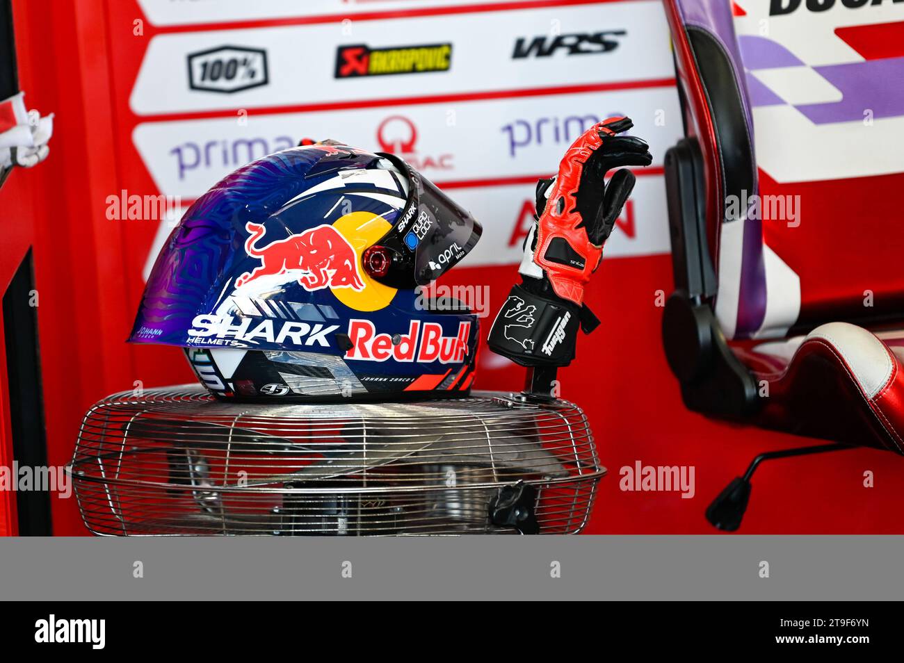 Valencia, Spain. 25th Nov, 2023. Detail of Helmet of Martin Jorge SPA ...