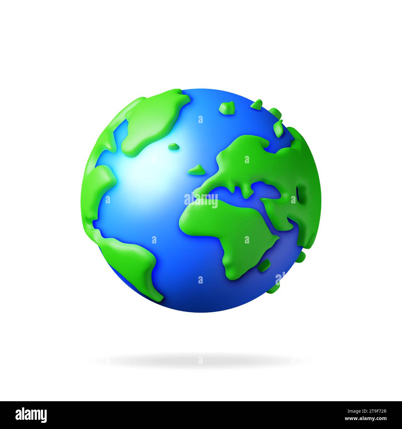 3D Cartoon Planet Earth Isolated on White Stock Vector Image & Art - Alamy
