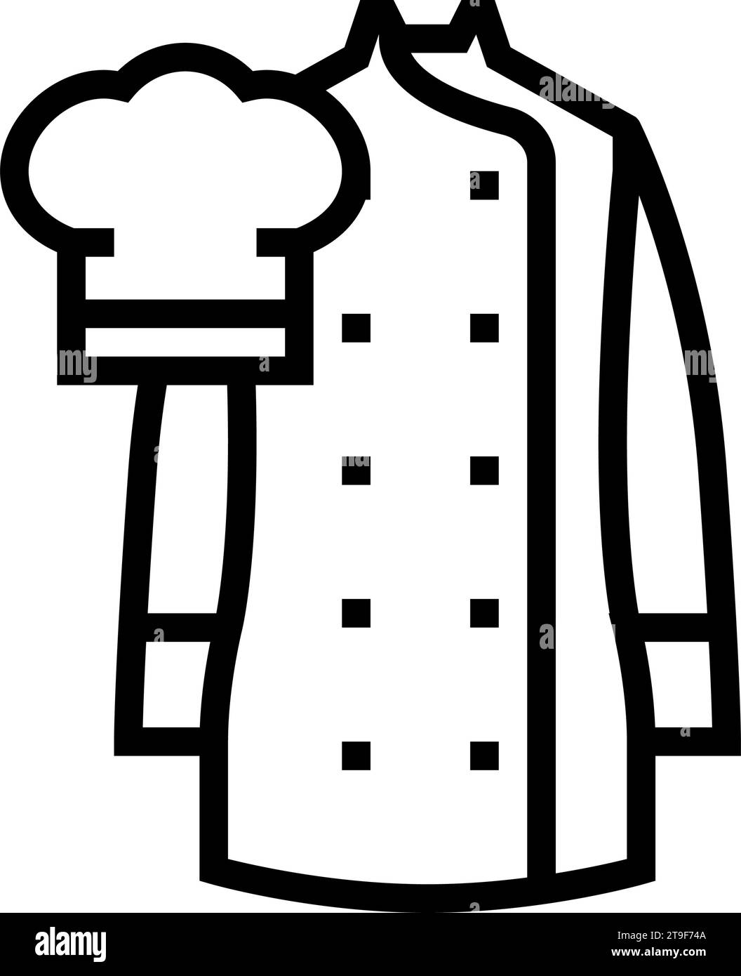 Chef Uniform Restaurant Line Icon Vector Illustration Stock Vector Image And Art Alamy