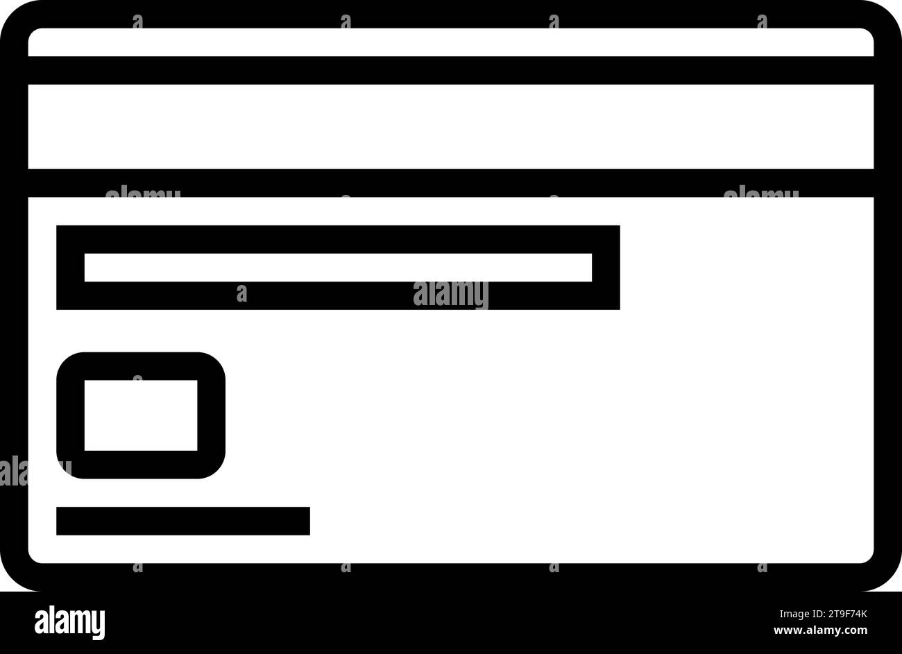 credit card back bank payment line icon vector illustration Stock ...