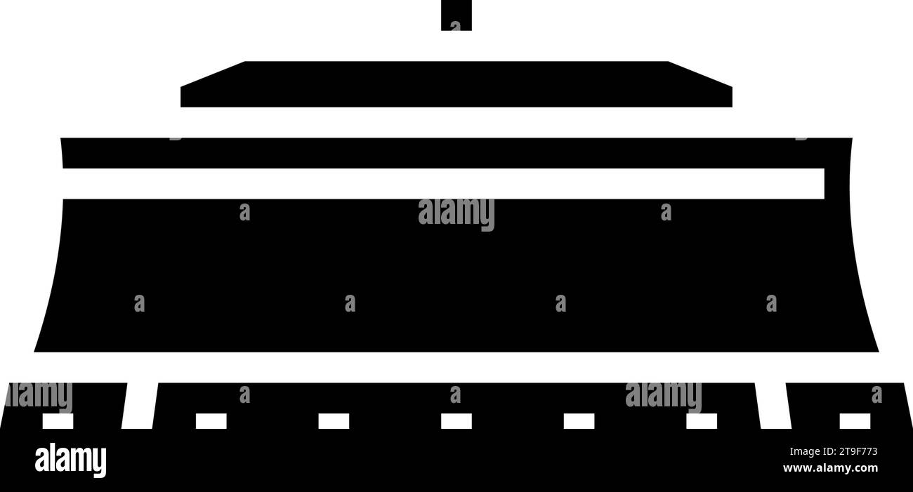 dozer blade construction vehicle glyph icon vector illustration Stock ...