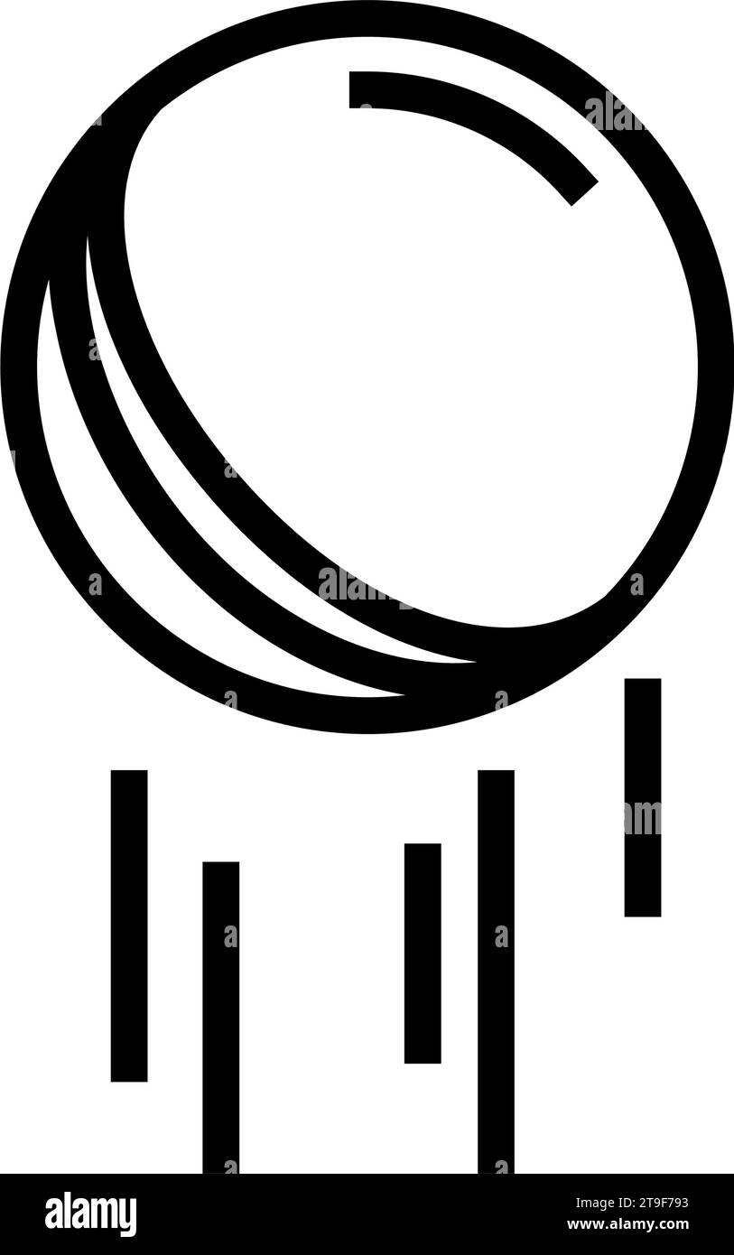 bouncy ball fidget toy line icon vector illustration Stock Vector Image ...